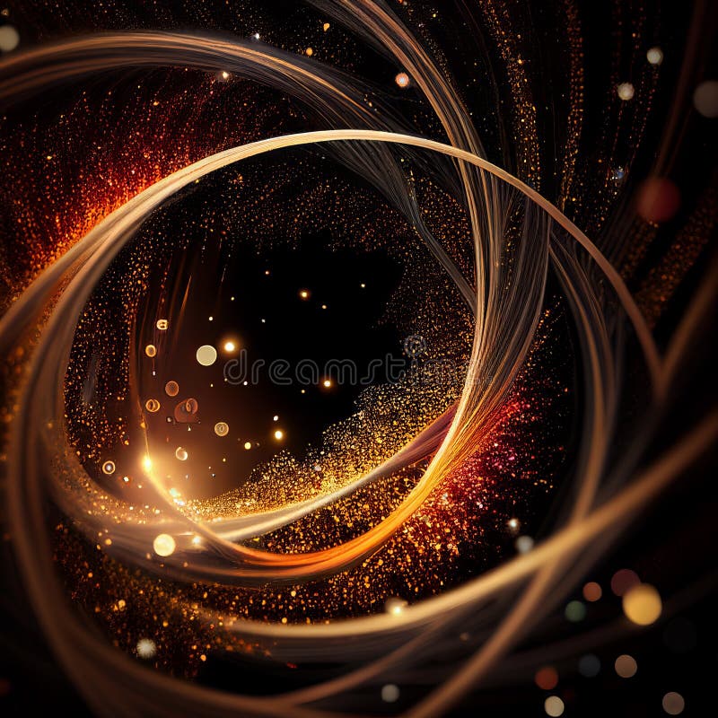 On a Black Background Interlacing Bright Particles and Lines Generative ...