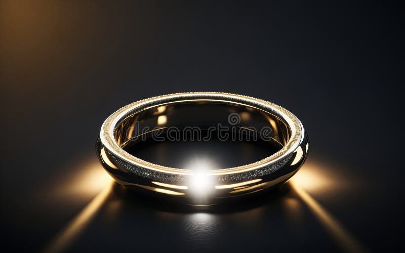 A Black Background with a Light Beaming in the Middle of the Ring and a ...