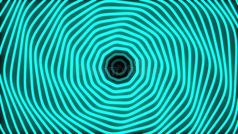 Black Background with Light Green Nine-pointed Lines Rotating Over and ...