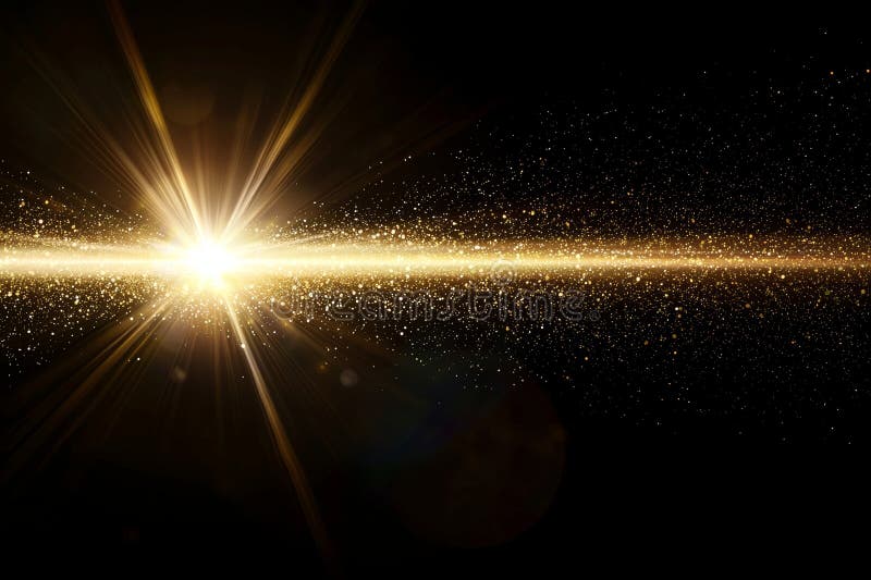 A Black Background is Lit by Lens Flare, Allowing for Easy Addition of ...