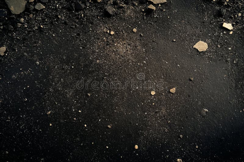 A Black Background with a Lot of Rocks and Dirt. Grunge Texture ...