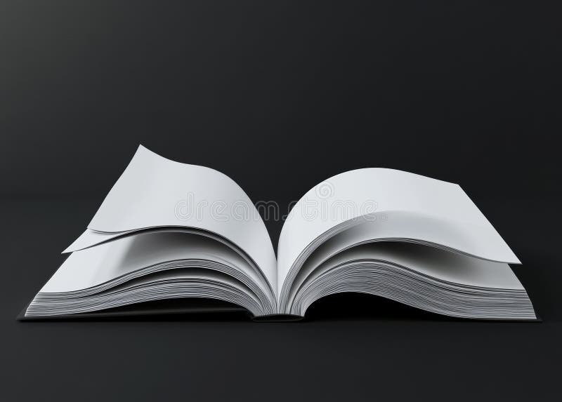 On a Black Background, a Magazine Cover and Open Magazine Mockup are ...