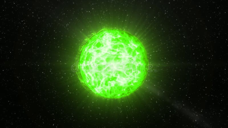 Black Background with a Magic Ball. Motion.a White and Green Magic Ball ...