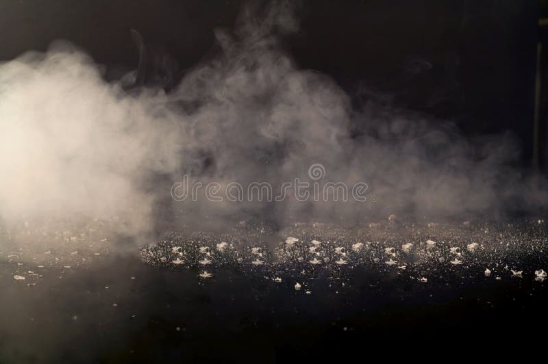 Black Background with Mist or Fog.Concept for Project Stock Image ...