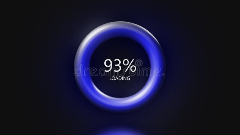 Black Background. Motion. Purple Loading in the Ring that Runs Very ...