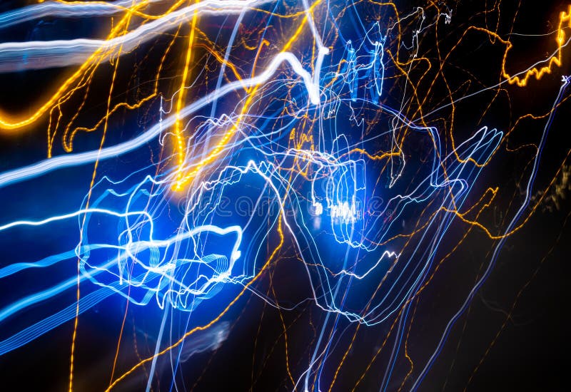 Black Background with Multicolored Luminous Lines Stock Photo - Image ...