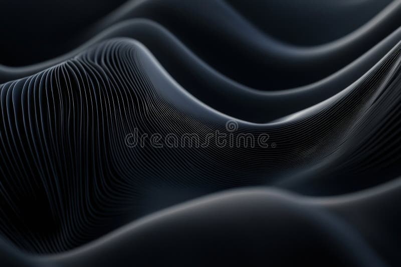 A Black Background with Multiple Thin, Curving Lines that Have a Subtle ...