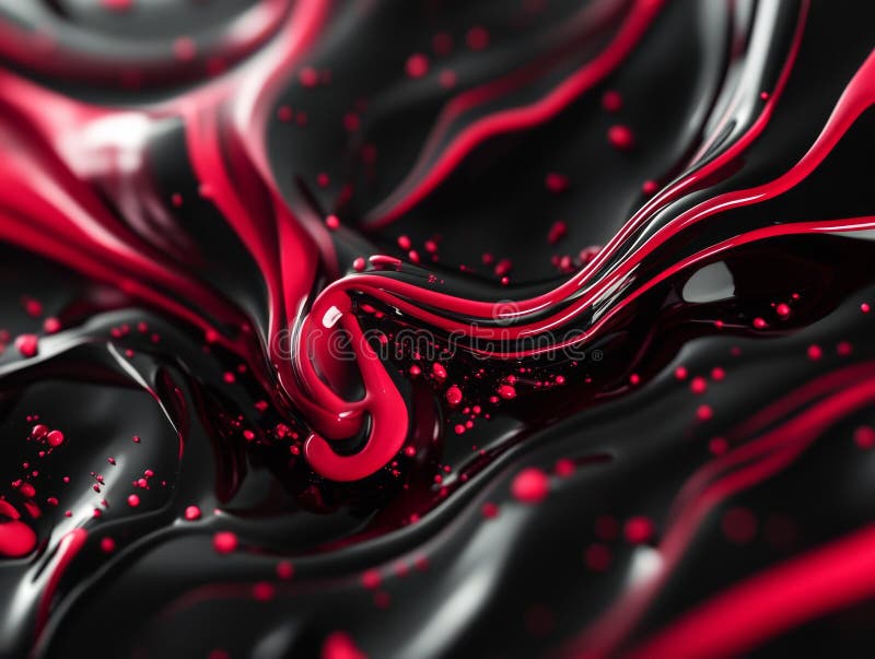 On a Black Background, a Number 9 Created with Red Liquid Stock Image ...