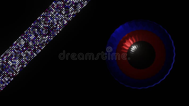 Black Background with Overlapping Layers of Dots in Blue and White with ...