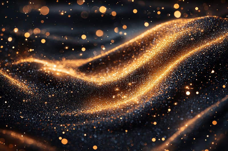 Black Background Overlay Golden Dust Drops Stock Photos - Free ...
