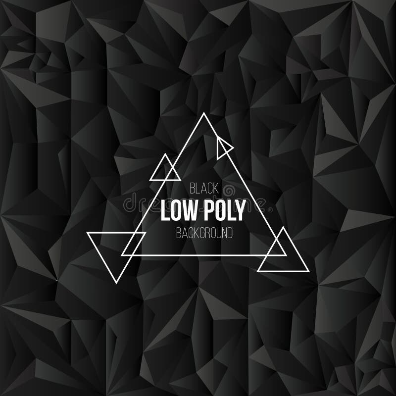 Dark Low Poly Geometric Background Vector Stock Vector - Illustration ...