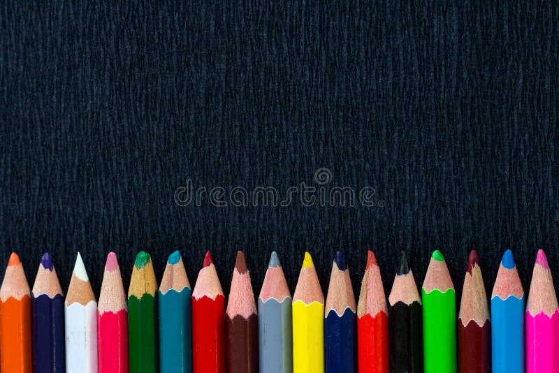 Black Background Presentation Colourful Bottom Border O Stock Photos ...