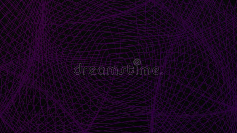 Black Background with Purple Polygon Lines Rotating Repeatedly in a ...