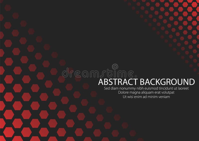 Black Background with Red Color Hexagonal Shape Side. Modern Design ...