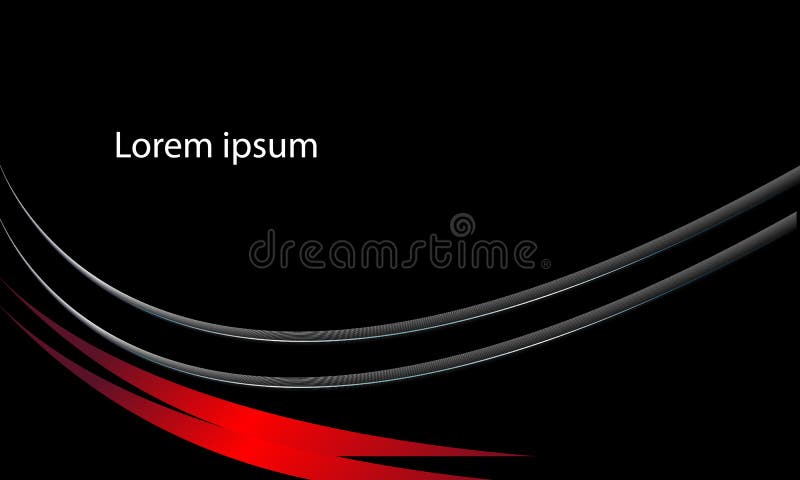 Black Background with Red Line Curve Stock Vector - Illustration of ...