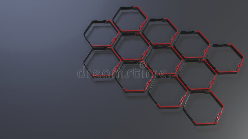 Black Background with Red Orange Grid Stock Image - Image of cube ...