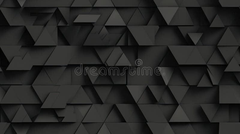 A Black Background with a Repeating Pattern of Triangles with Varying ...