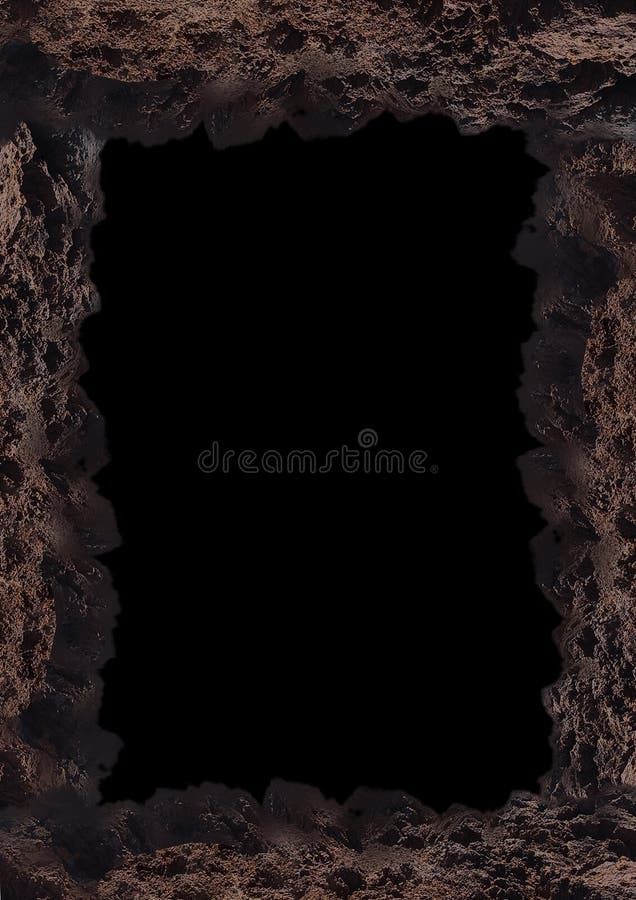 Black Background with Rocky Borders Stock Illustration - Illustration ...