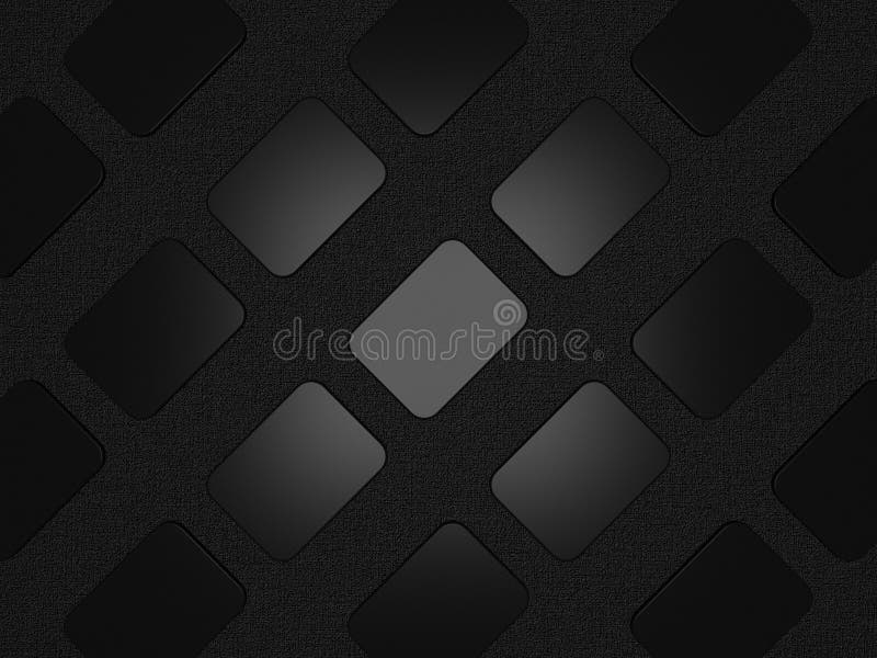 Black Background with Rounded Rectangles, Textured Layer, Abstract ...