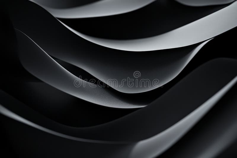 A Black Background with a Series of Thin, Sweeping Curved Lines Casting ...