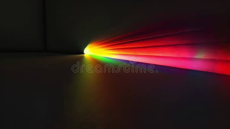 The Black Background Serves As a Canvas for the Rainbow Prism Light To ...