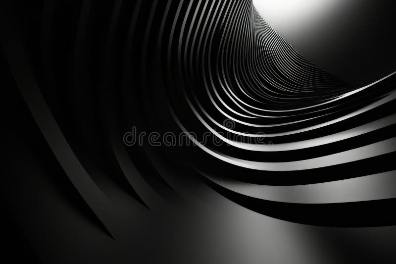 A Black Background with Sharp, Curved Lines Casting Dramatic Shadows ...