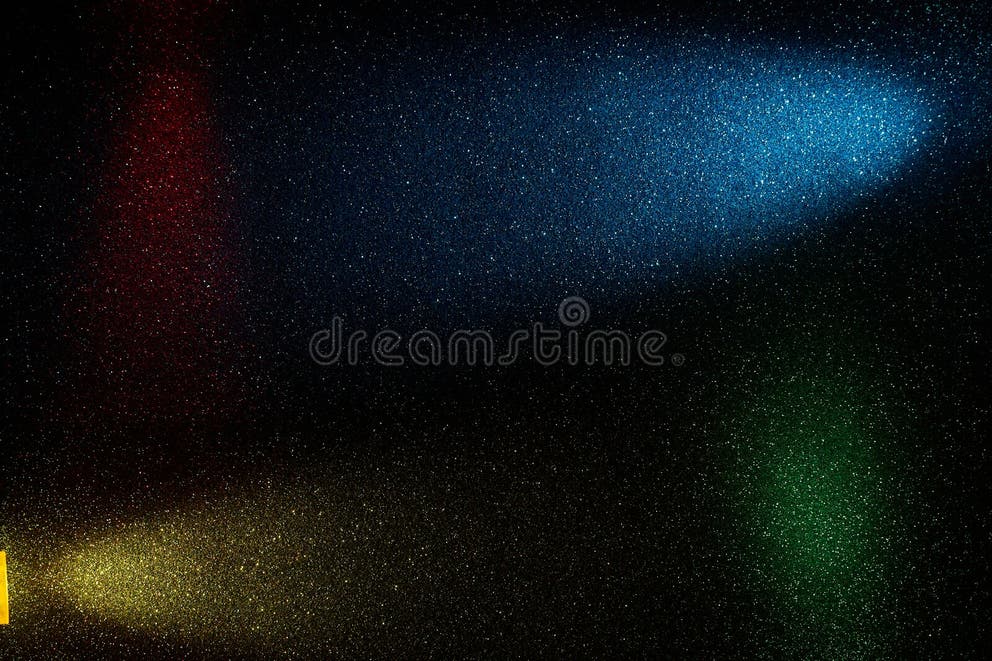On a Black Background, in a Small Multi-colored Grain, Multidirectional ...