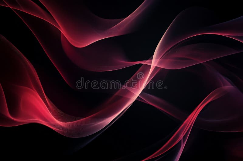A Black Background with Soft, Curving Lines that Cast Delicate Shadows ...