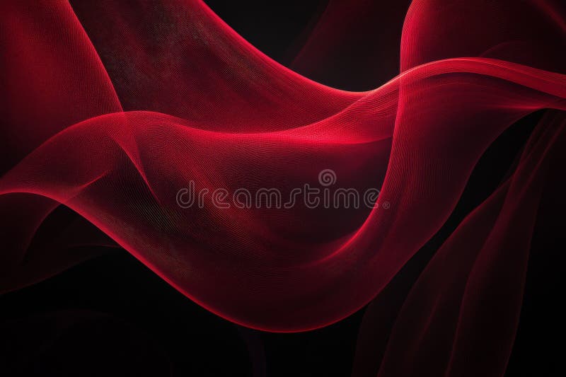 A Black Background with Soft, Curving Lines that Cast Delicate Shadows ...