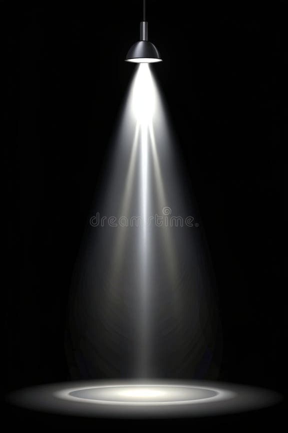Black Background with Spotlight for Dramatic Effect Stock Illustration ...
