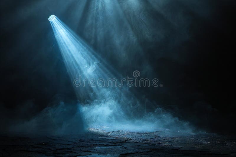 Black Background with Spotlight Shining Down on the Center, Creating an ...