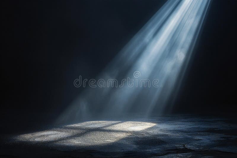 Black Background with Spotlight Shining Down on the Center, Creating an ...