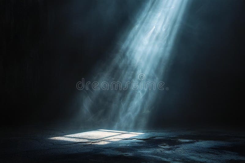 Black Background with Spotlight Shining Down on the Center, Creating an ...