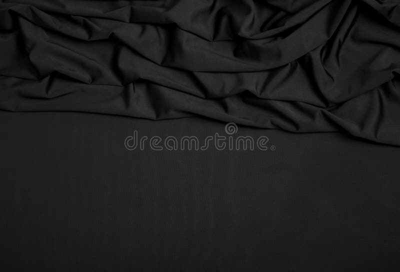 Black Background of Stretch Fabric Lined with Waves Stock Image - Image ...