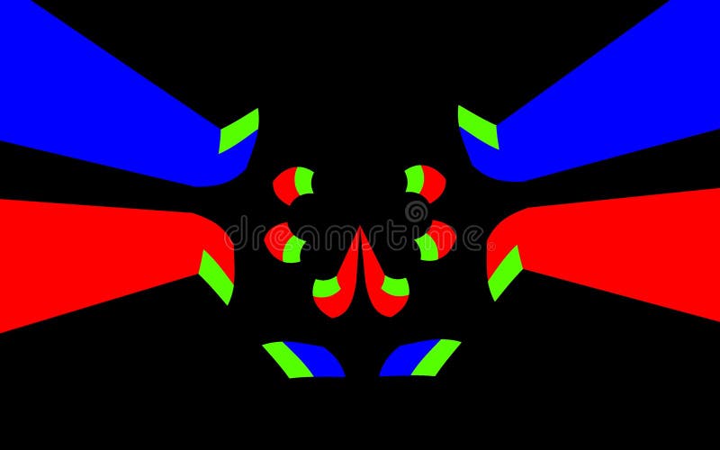 Black Background with Red Blue Green Supporting Elements Stock Image ...