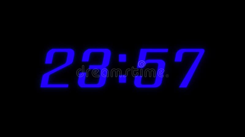 Black Background with Timer Countdown To Midnight Stock Video - Video ...