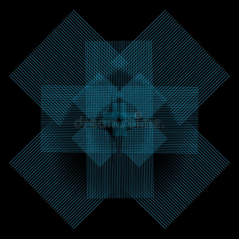 Black Background with Tosca Line Effect Stock Vector - Illustration of ...