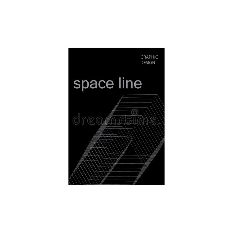 Black Background Vector Graphic Design Space Line Stock Vector ...
