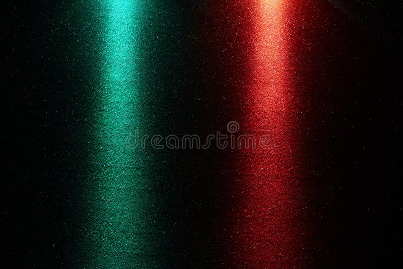 On a Black Background, Vertical Rays of Red and Turquoise Light Stock ...