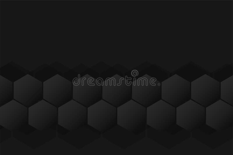 Black Background Wallpaper with Hexagonal Shapes Stock Vector ...