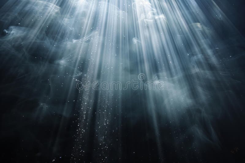 Black Background with White Light Rays Shining Down, Creating an ...