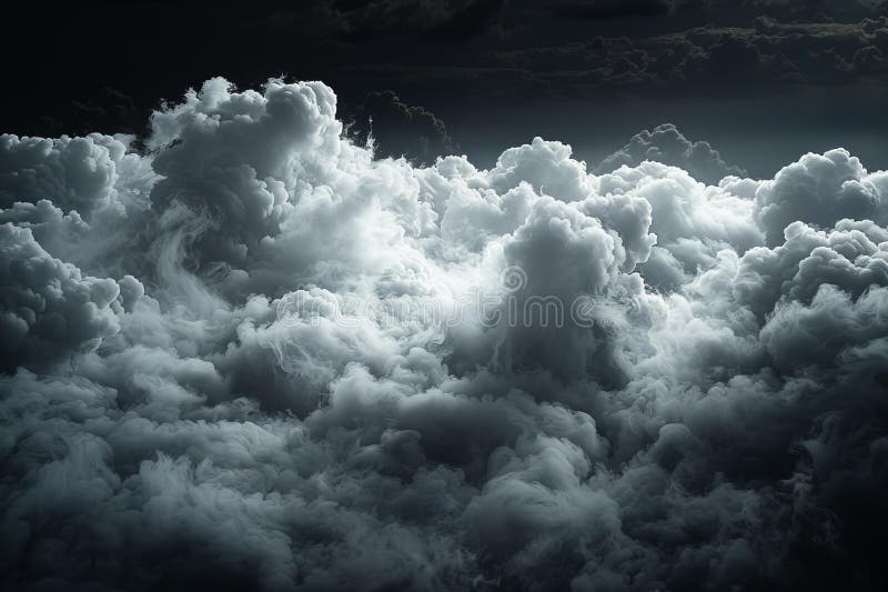Black Background with White Smoke, Cloud Effect, Low Saturation, Soft ...