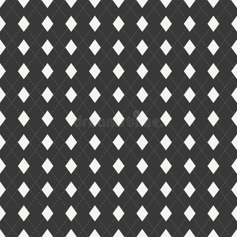 A Black Background and White Squares Diamonds Make a Continuous Pattern ...