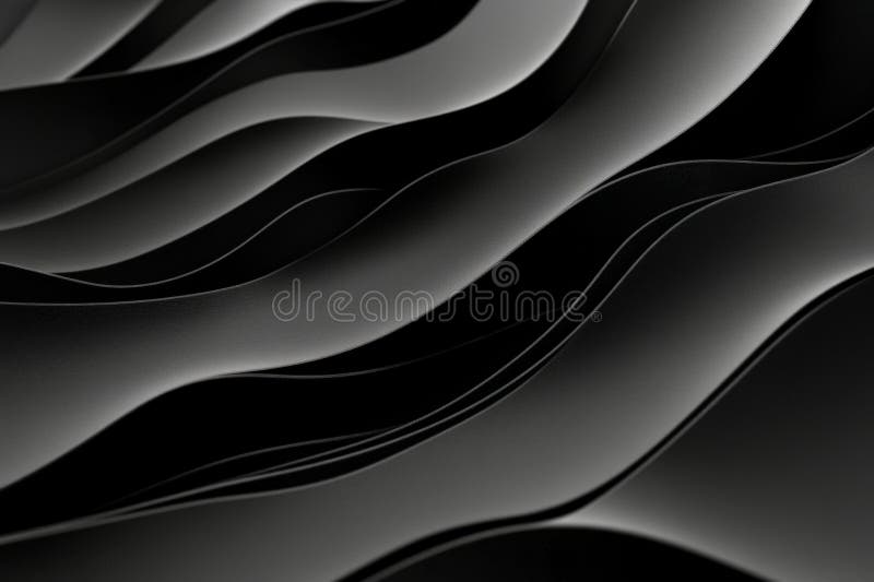 A Black Background with Wide, Curving Lines that Cast Elongated, Soft ...