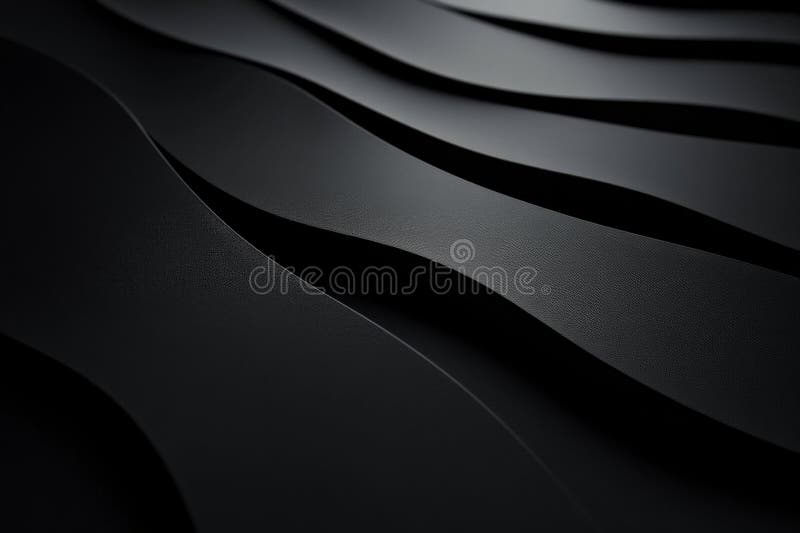 A Black Background with Wide, Curving Lines that Cast Elongated, Soft ...