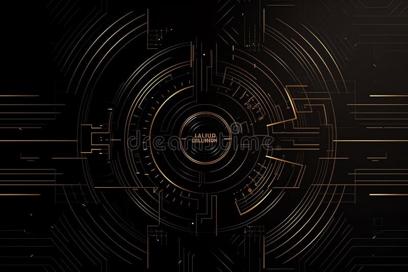 Black Backgrounds with Futuristic Elements, Graphic Design. Generative ...