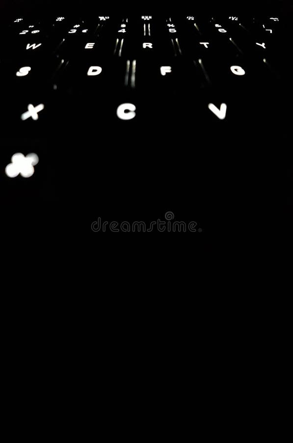 Black Backlit Keyboard, Background, Abstract Stock Illustration ...