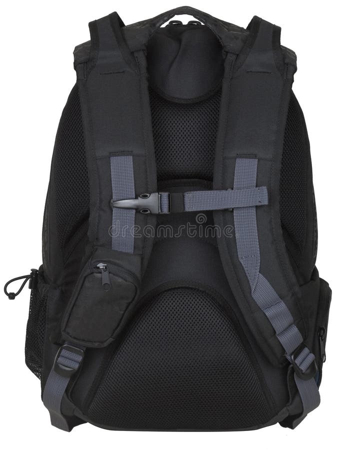 Black backpack back stock image. Image of academic, scholastic - 13311939