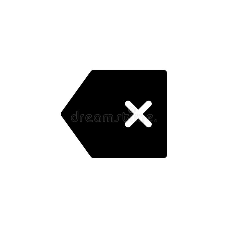 Backspace Icon. Delete Icon. Cut Icon. Stock Vector - Illustration of ...