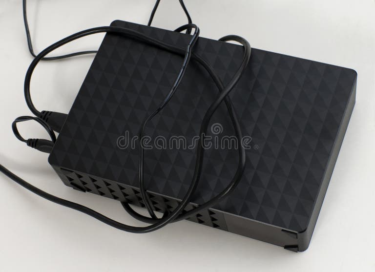 Black Backup Drive for Your Computer Stock Image - Image of mobility ...
